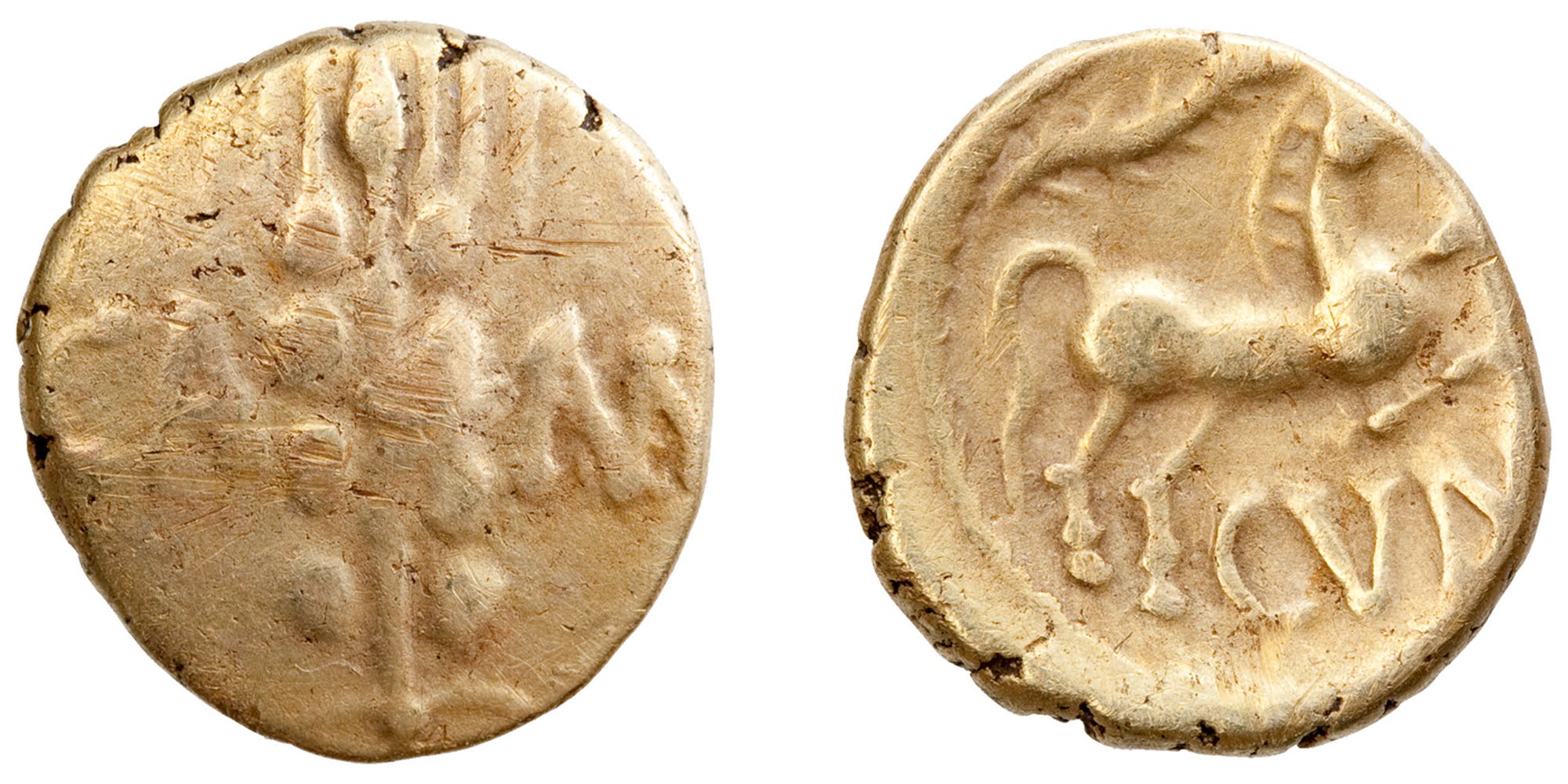 Catuvellauni & Trinovantes Cunobelinus Linear Quarter Stater - Celtic ...